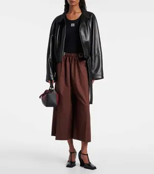 Loewe High-rise Cotton And Silk Culottes