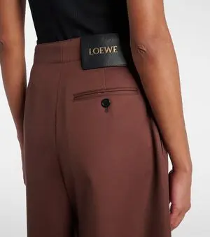 Loewe High-rise Cotton And Silk Culottes
