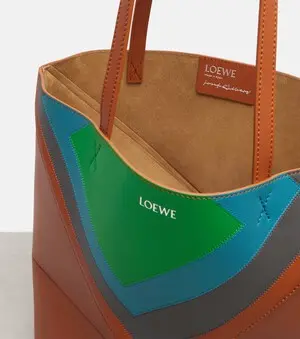 Loewe X Albers Puzzle Fold Medium Leather Tote Bag