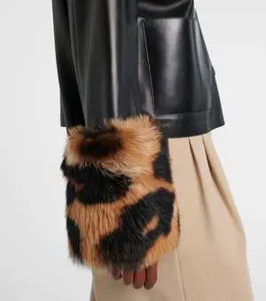Loewe Shearling-trimmed Leather Jacket