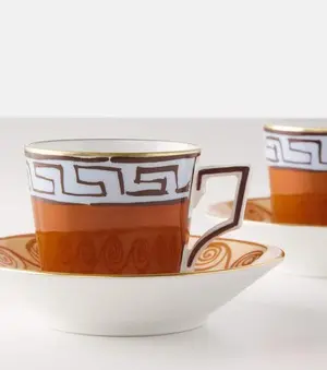 GINORI 1735 X Luke Edward Hall Il Viaggio Di Nettuno Set Of 2 Espresso Cups - White