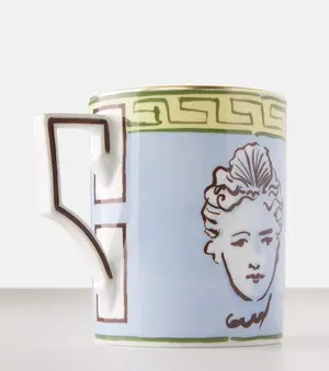 GINORI 1735 X Luke Edward Hall Il Viaggio Di Nettuno Porcelain Mug - Blue