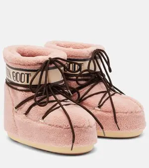 Moon Boot Icon Low Fleece Boots - Pink