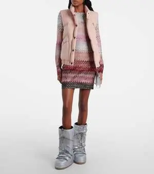 Moon Boot Icon Glitter Knee-high Snow Boots - Silver