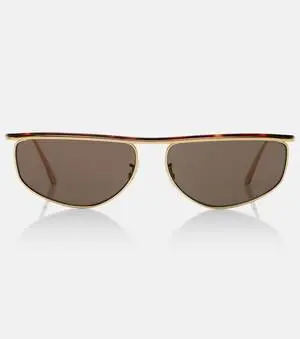 Khaite X Oliver Peoples 1986c Flat-top Sunglasses - Brown