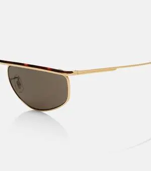 Khaite X Oliver Peoples 1986c Flat-top Sunglasses - Brown