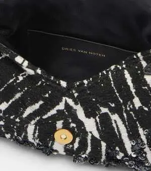 Dries Van Noten Sequined Jacquard Clutch