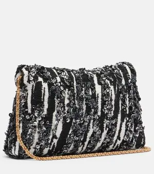 Dries Van Noten Sequined Jacquard Clutch