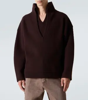 Bottega Veneta Ribbed Wool V-neck Sweater