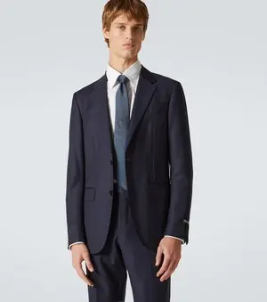 Zegna Silk Jacquard Necktie - Blue