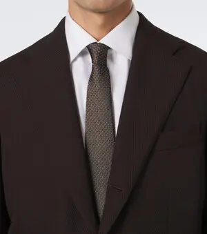 Zegna Silk Jacquard Tie - Green