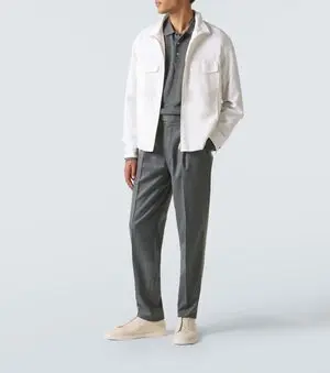 Zegna Wool Flannel Straight-leg Pants
