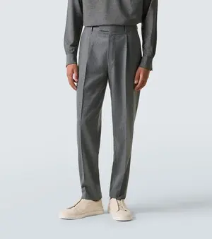 Zegna Wool Flannel Straight-leg Pants