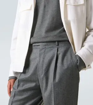 Zegna Wool Flannel Straight-leg Pants