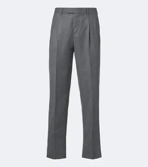 Zegna Wool Flannel Straight-leg Pants