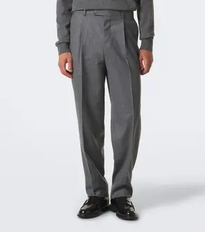 Zegna Wool Flannel Straight-leg Pants