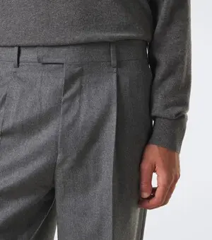 Zegna Wool Flannel Straight-leg Pants