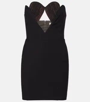 NENSI DOJAKA Cutout Strapless Mini Dress - Black