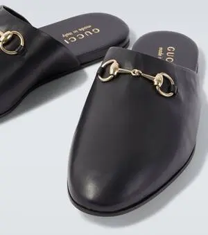 Gucci Horsebit Leather Mules