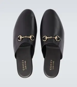 Gucci Horsebit Leather Mules