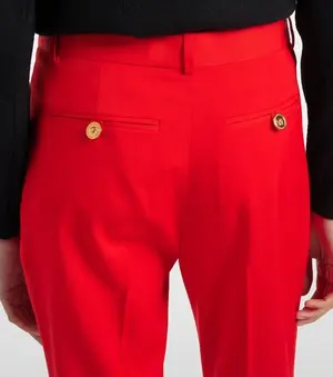 Versace Medusa '95 Wool Flare Pants - Red