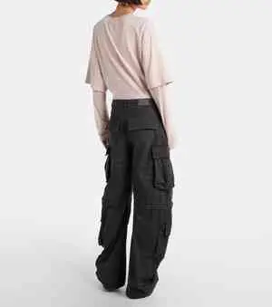 Acne Studios Cotton Barrel-leg Cargo Trousers