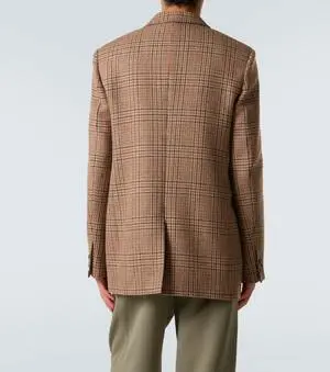 Loewe Prince Of Wales Check Wool Blazer