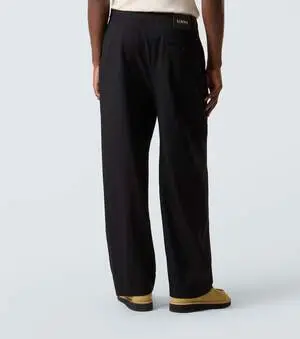 Loewe Belted Wool Straight Leg Pants