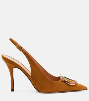 FERRAGAMO Sara Suede Slingback Pumps