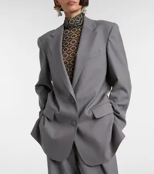Dries Van Noten Wool-blend Blazer - Grey