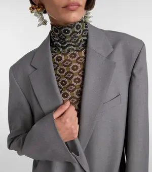 Dries Van Noten Wool-blend Blazer - Grey