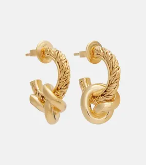 Bottega Veneta Knot Hoop Earrings - Gold