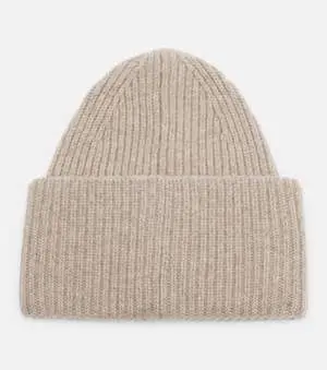 Acne Studios Face Wool-blend Beanie - Beige