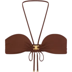 Celine Triomphe Balconette Top In Matte Jersey