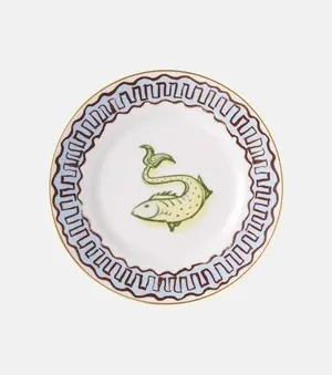GINORI 1735 Il Viaggio Di Nettuno Porcelain Dinner Plate - Blue