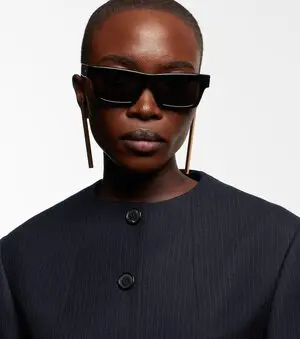Khaite X Oliver Peoples 1985c Rectangular Sunglasses - Black