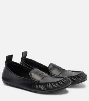 Acne Studios Leather Penny Loafers - Black