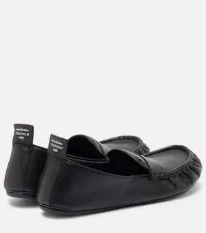 Acne Studios Leather Penny Loafers - Black