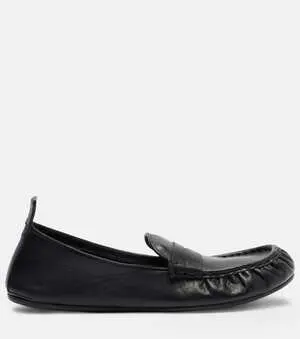 Acne Studios Leather Penny Loafers - Black
