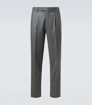 Zegna Wool Flannel Straight Pants