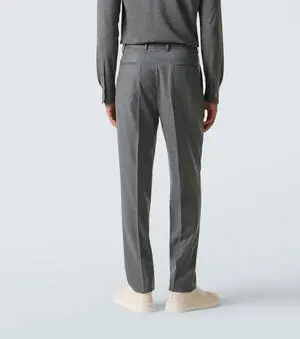 Zegna Wool Flannel Straight Pants