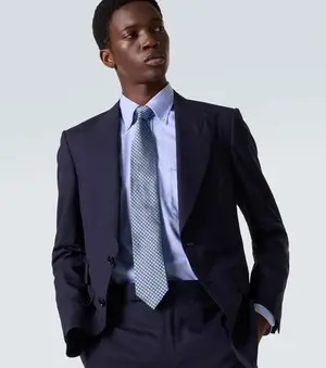 Zegna Silk Jacquard Neck Tie