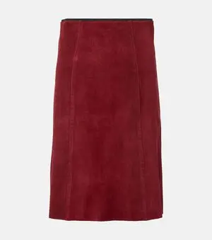 JOSEPH Suede Midi Skirt