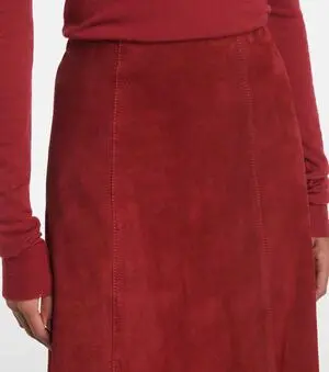 JOSEPH Suede Midi Skirt