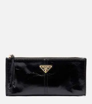 Prada Leather Pouch With Logo