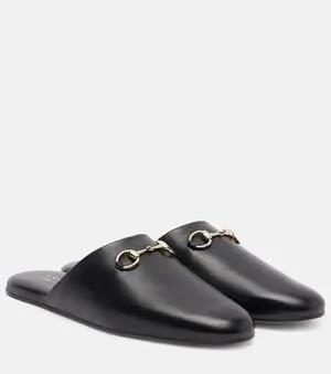 Gucci Horsebit Leather Mules