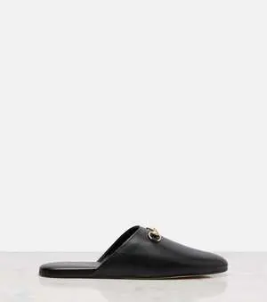Gucci Horsebit Leather Mules