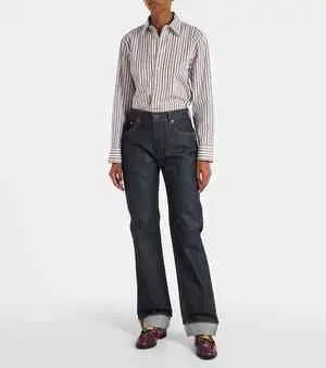 Bottega Veneta Intrecciato Straight-leg Jeans