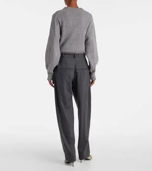 Khaite Dugan High-rise Tapered Wool Pants