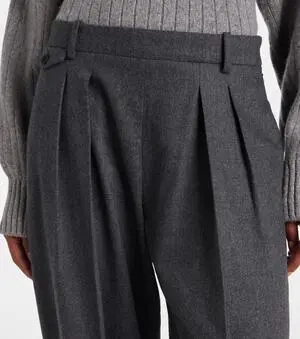 Khaite Dugan High-rise Tapered Wool Pants